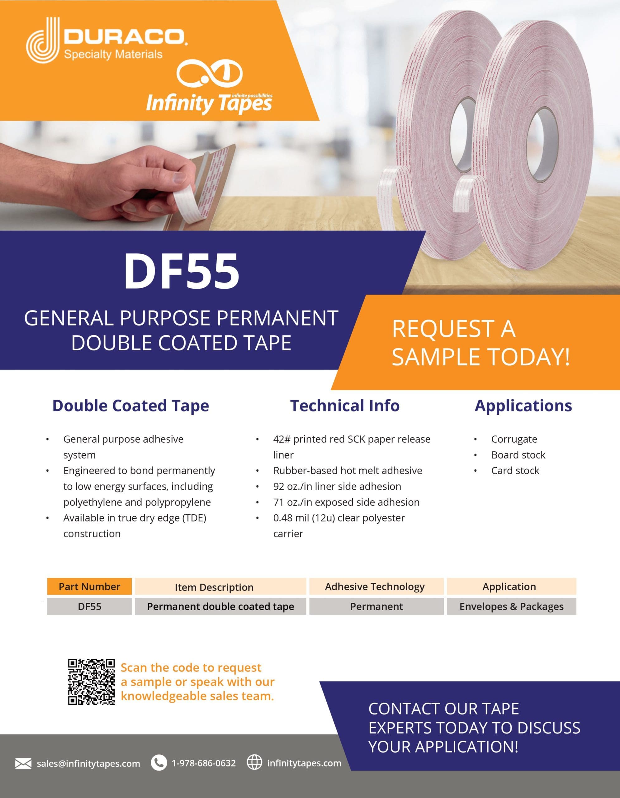 DF55 Technical Data Sheet | Infinity Tapes